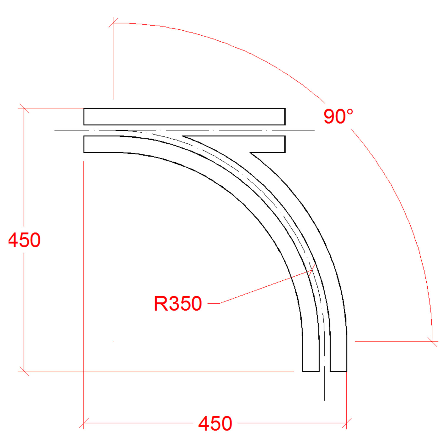 Twin Track Meat Rail - 90° Switch - AES 19mm • AES Food Equipment