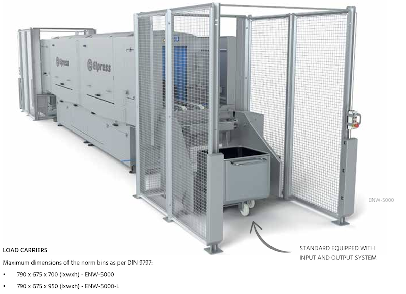 Large Norm Bin Washer Tunnel ENW-5000-L Euro Bin Cleaning UK